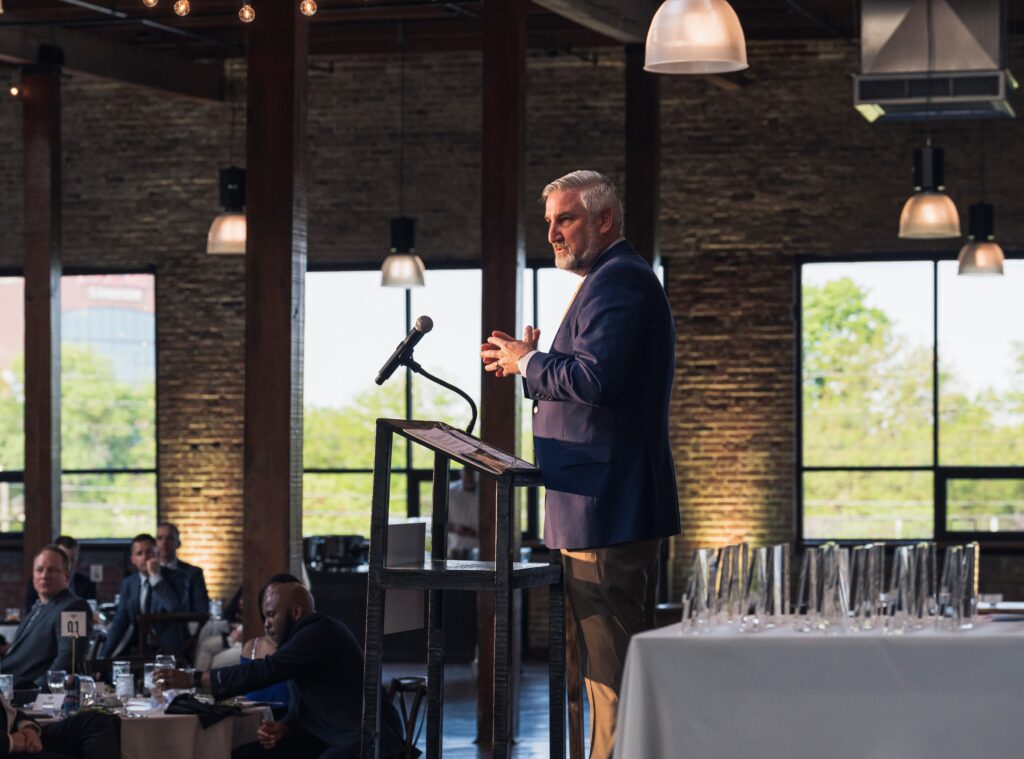 Conexus Indiana honors Gov. Eric Holcomb with 2023 Andre B. Lacy ...
